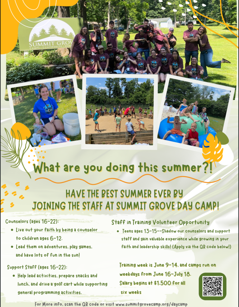 Summer Camp Counselors & Support Staff - Summit Grove | Camps ...